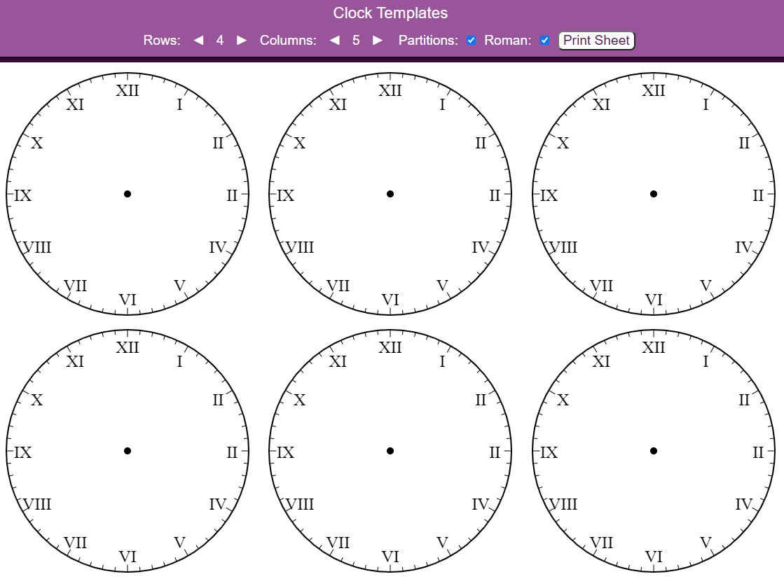 Blank Analog Clock Printable Digital And Analogue Clock Template