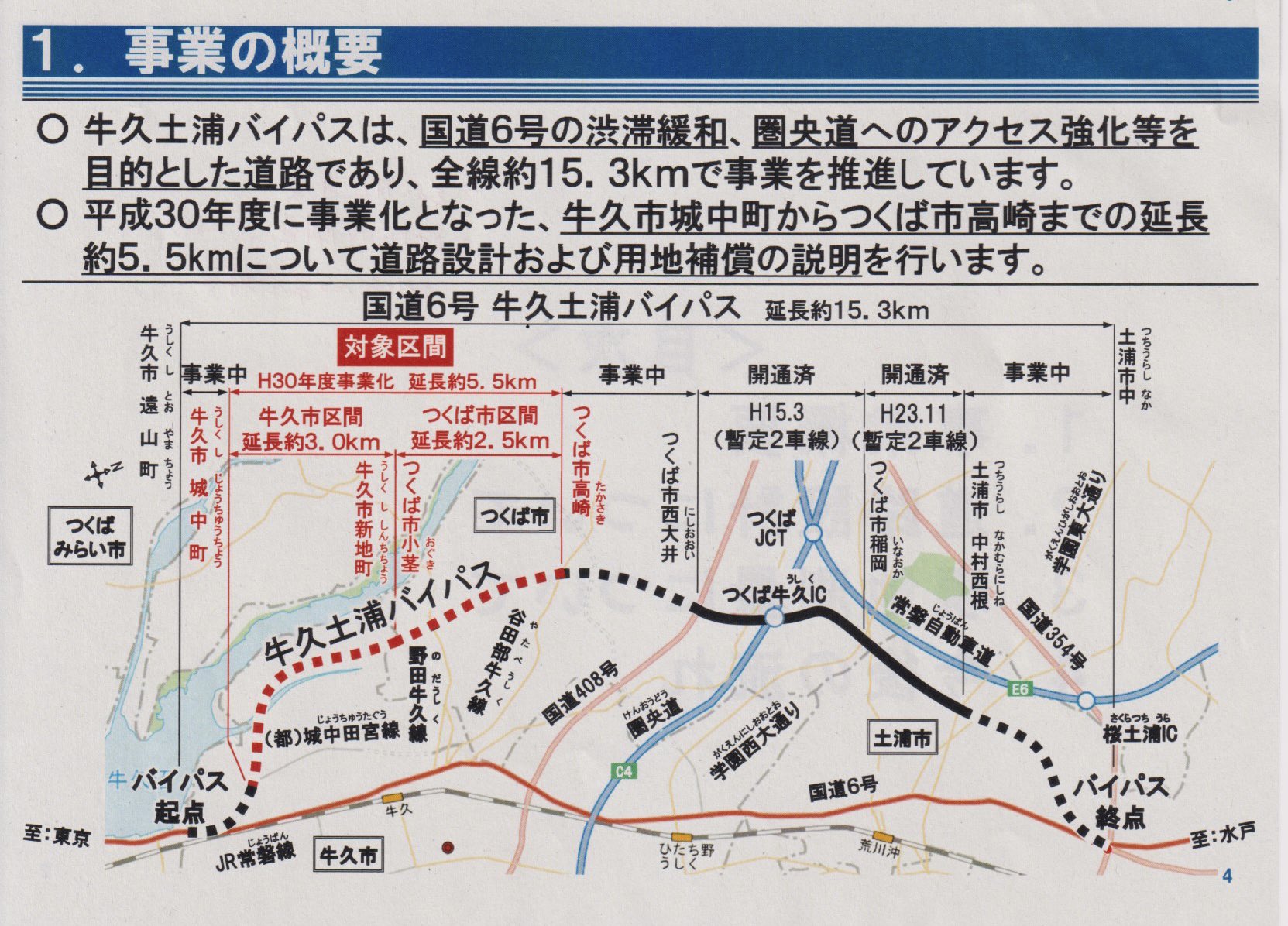星田こうじ 茨城県議会議員(つくば市区) On Twitter 国道6号牛久土浦バイパスの牛久市城中からつくば市高崎までの5 5㎞区間が