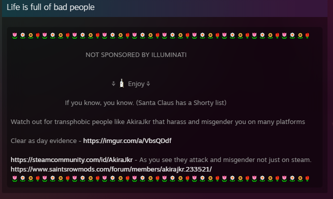 AkiraJkr on Twitter: "PSA someone's going around calling me transphobic, and trying to set the ...