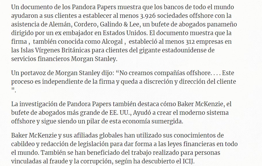 Aldes Quintero on Twitter: "no solo se habla de Alcogal de Panamá, sino de Baker McKenzie de EE ...