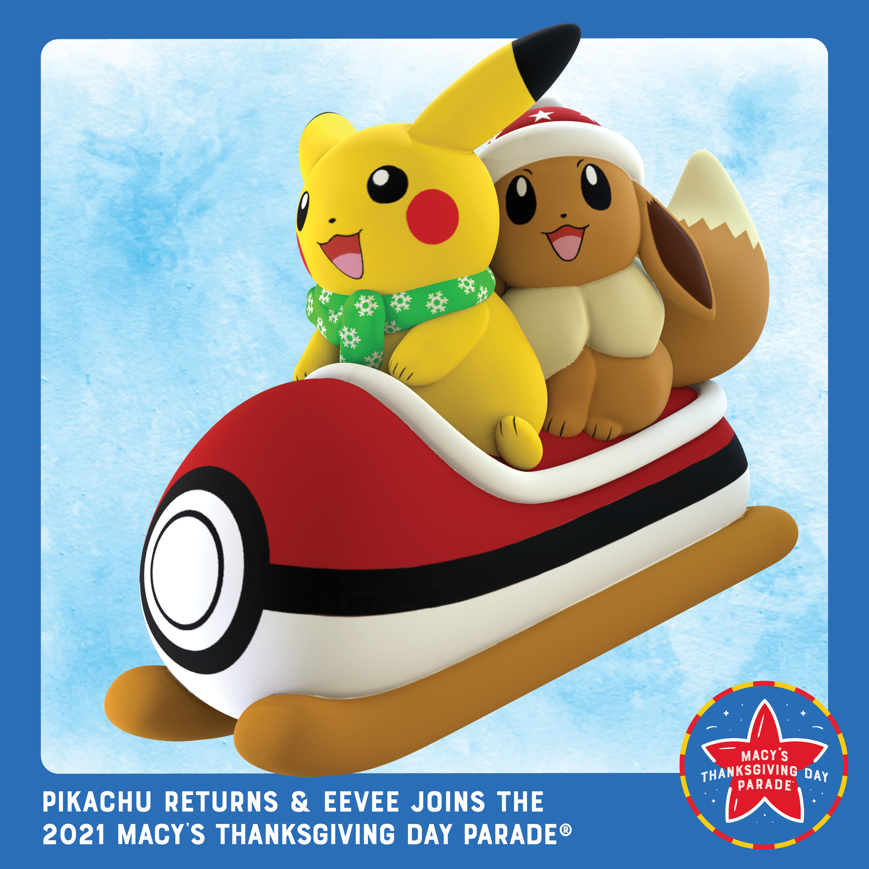 Pokémon on Twitter: "Eevee joins Pikachu for the 95th Macy’s Thanksgiving Day Parade! You can’t ...