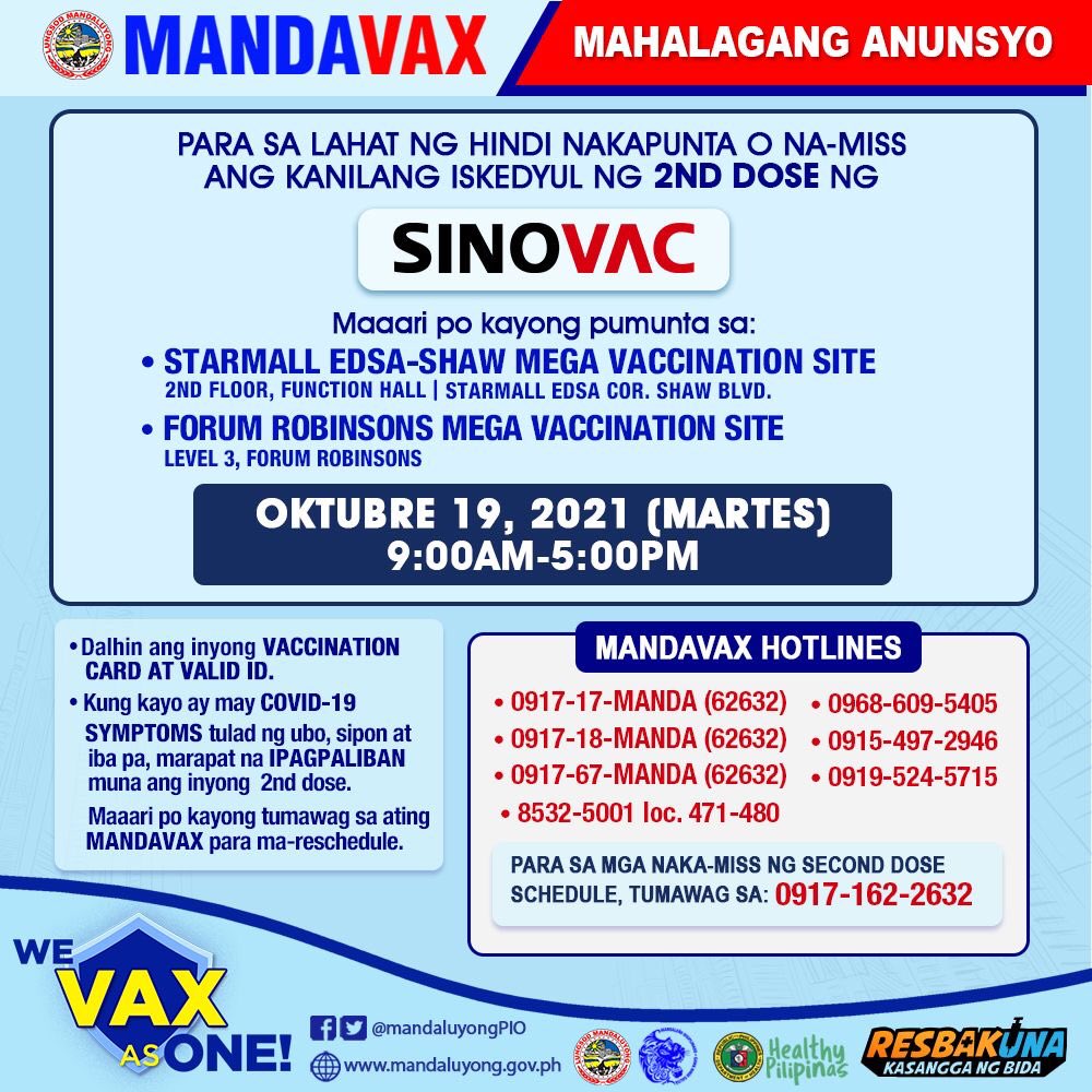 MandaluyongPIO on Twitter: "MAHALAGANG ANUNSYO https://t.co/laTX5W6nnf" / Twitter