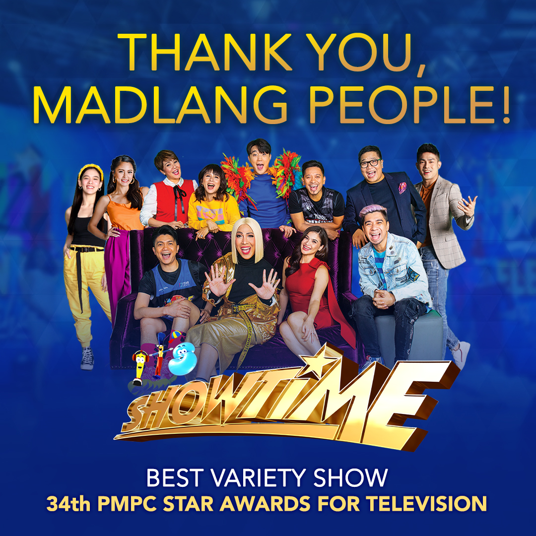 It's Showtime on Twitter: "🏆 Madlang People! Tayo po ay nakatanggap ng parangal mula sa 34th ...