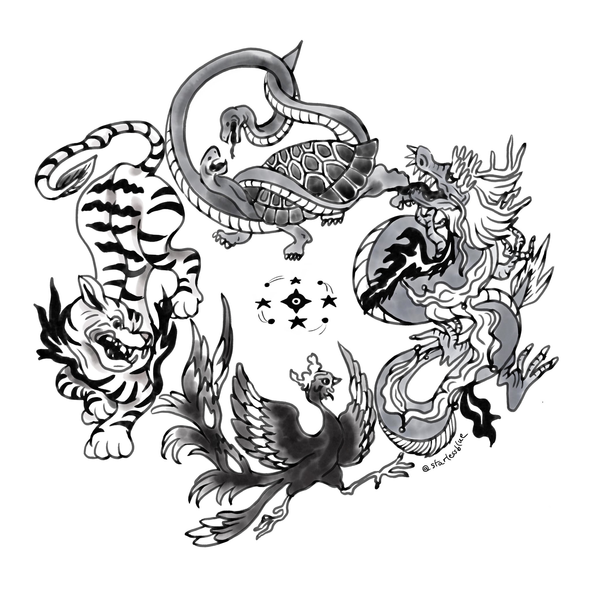 Byakko Suzaku Genbu Seiryu