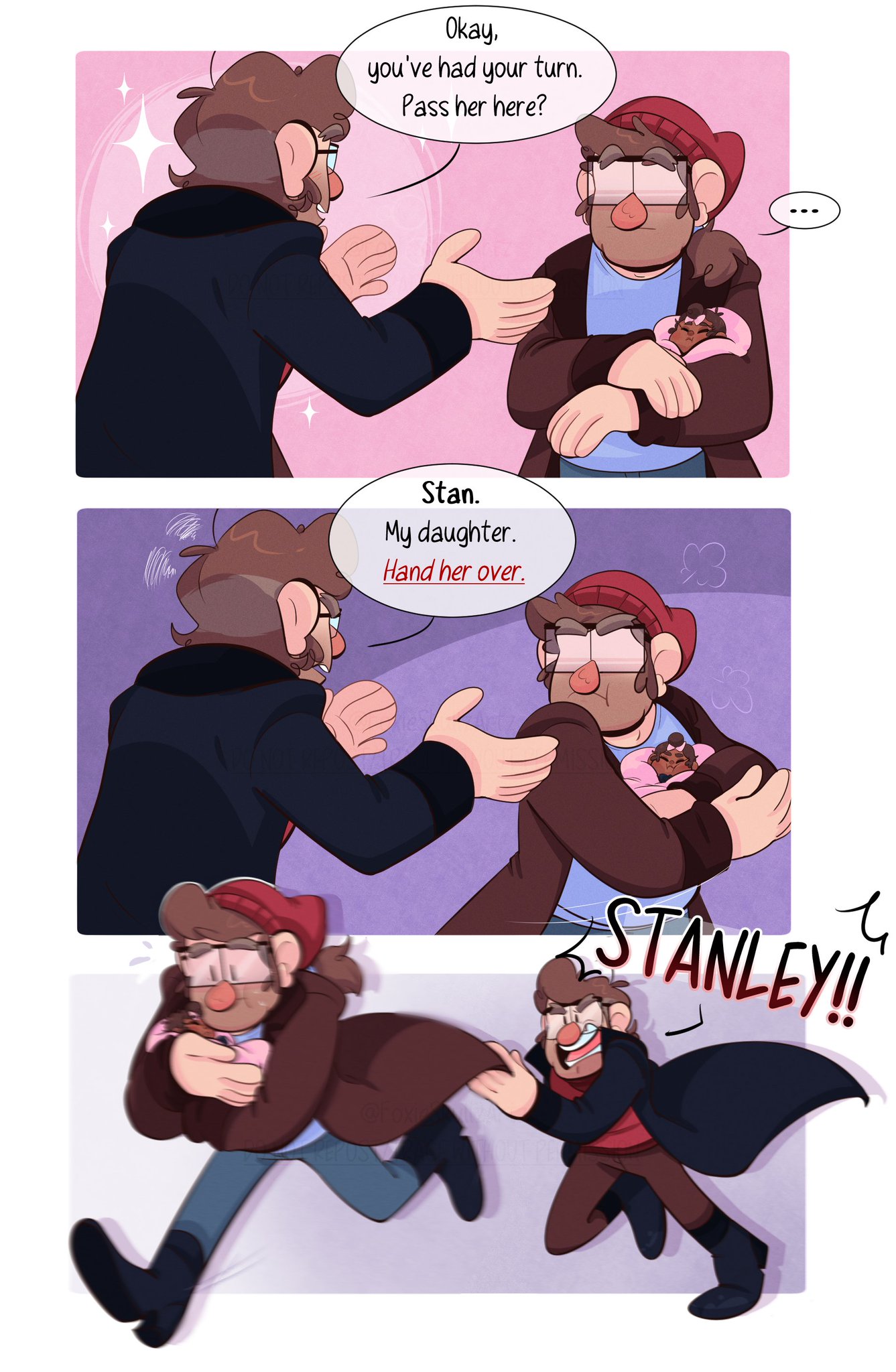 FoxieSkullz Artz on Twitter: "His baby now #GravityFalls #StanfordPines #StanleyPines # ...