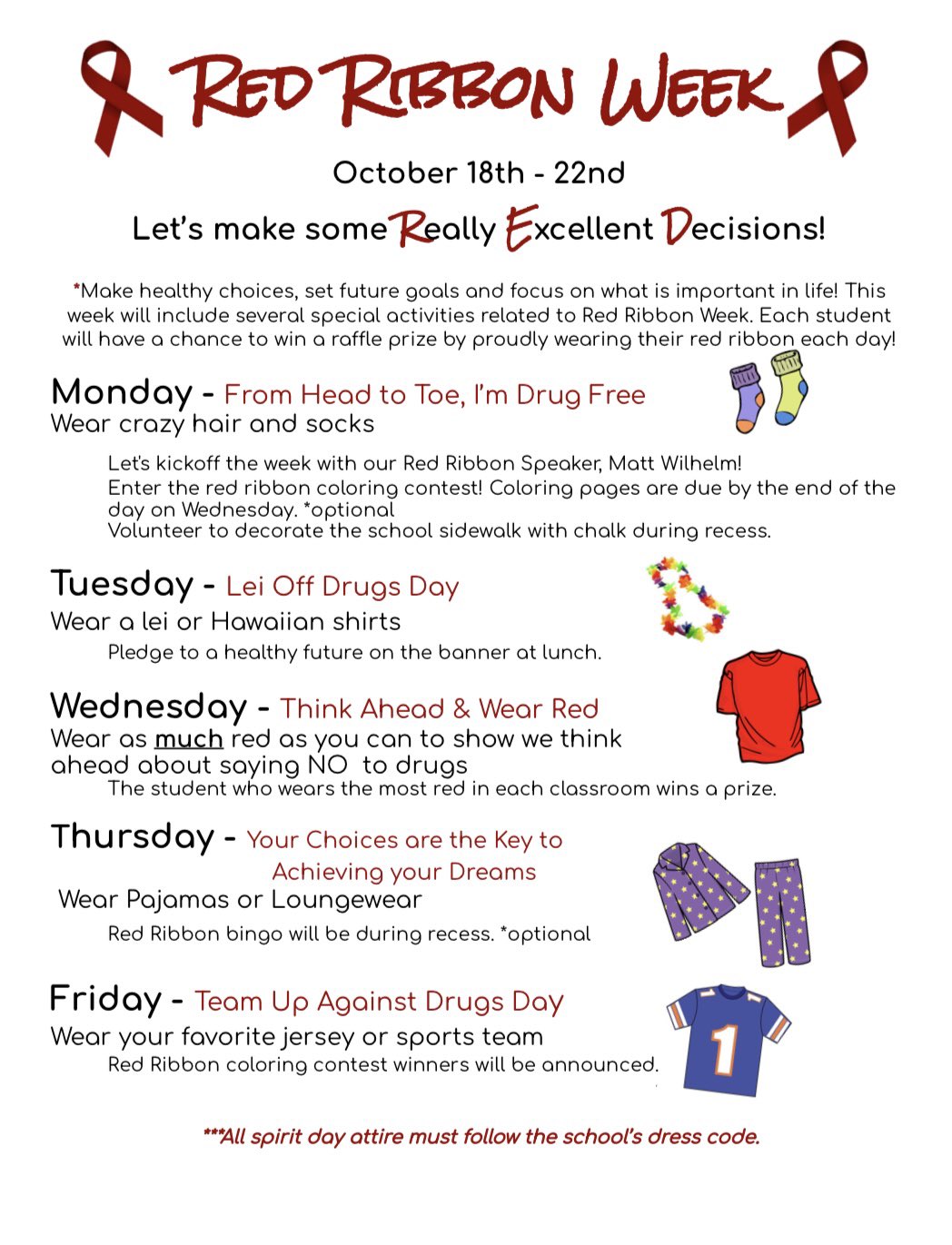 Red Ribbon Week Coloring Pages