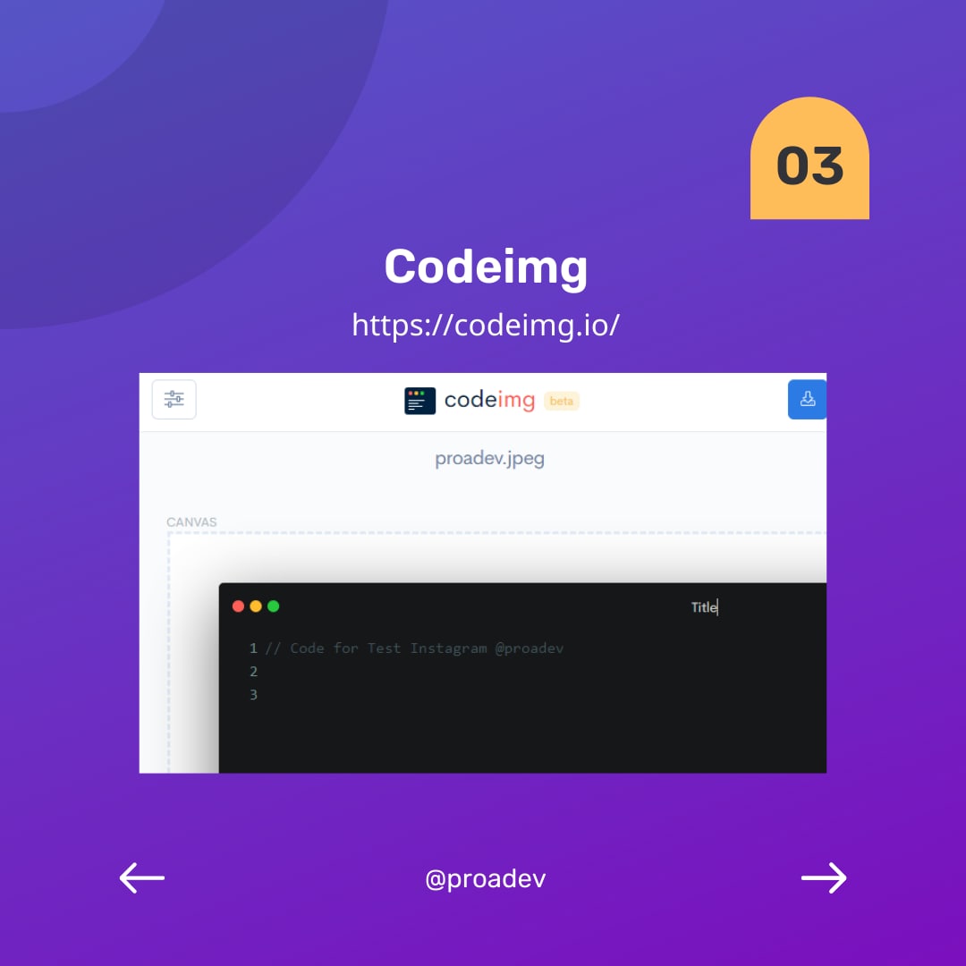 #ثريد بسيط بقائمة مواقع تقدر من خلالها تحول الكود إلى صورة بشكل جميل ...