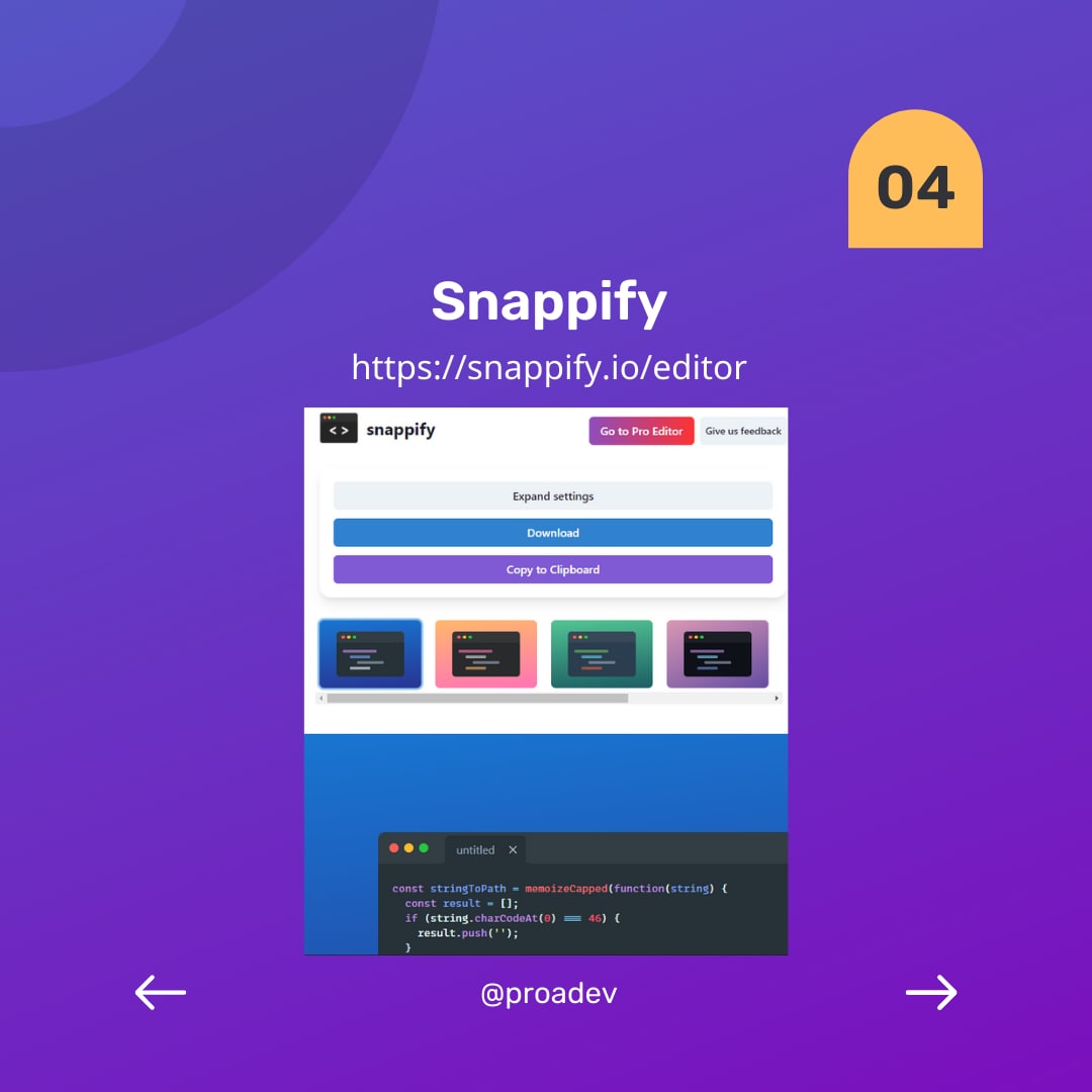 #ثريد بسيط بقائمة مواقع تقدر من خلالها تحول الكود إلى صورة بشكل جميل ومنسق 👌😍 رهيبه جدا اذا ...