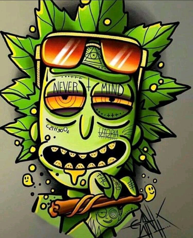 Trippy Weed Pictures To Draw