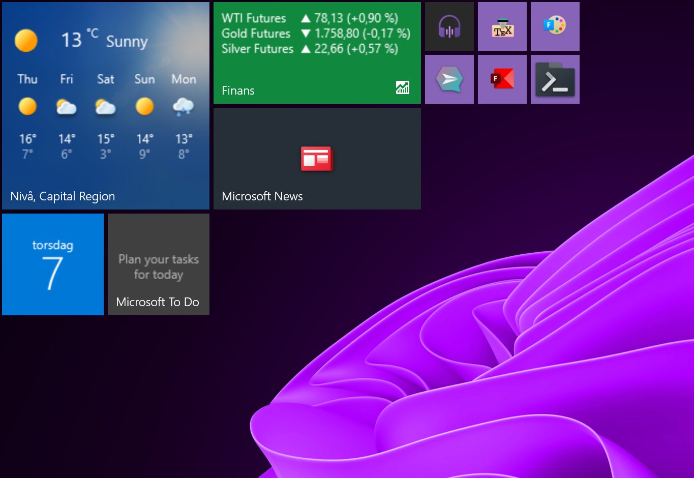 Windows 8 Tile Themes
