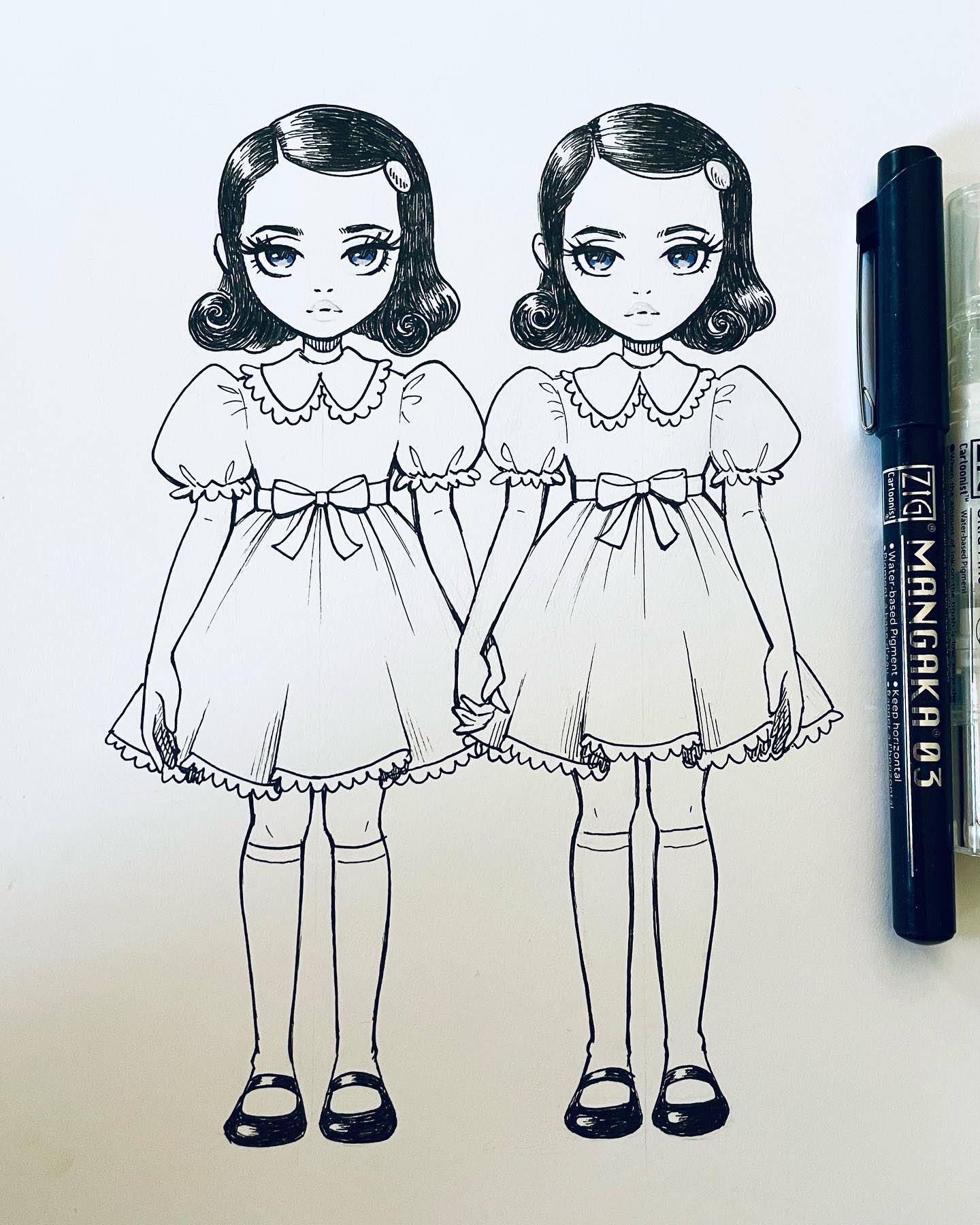 The Shining Twins Drawing