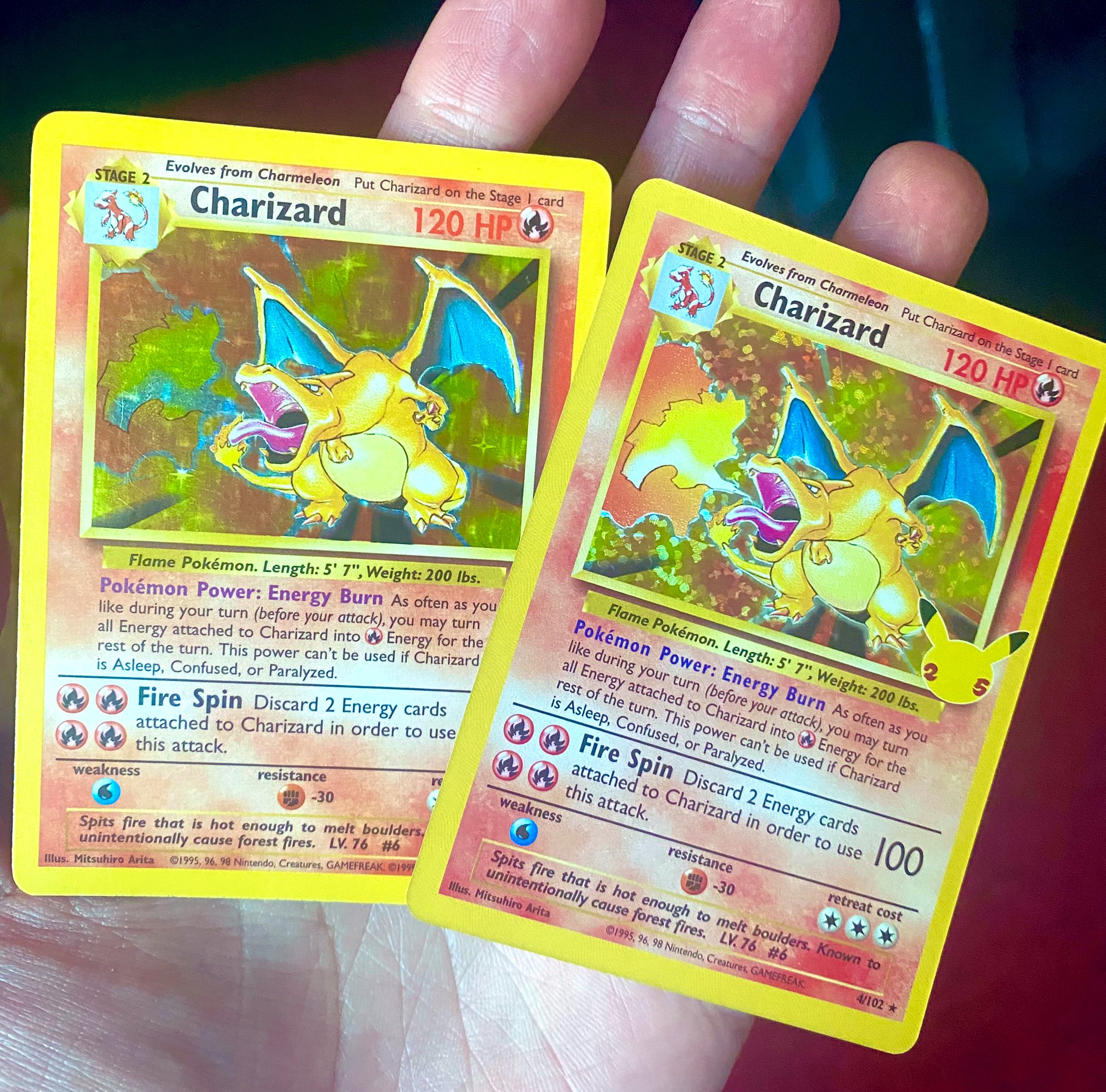 Shadowless Charizard Difference