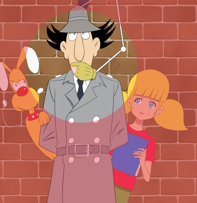 「昔観たアニメで好きだったのといえば「ガジェット警部」(INSPECTOR GAD」|おなにん＠百合好きのイラスト