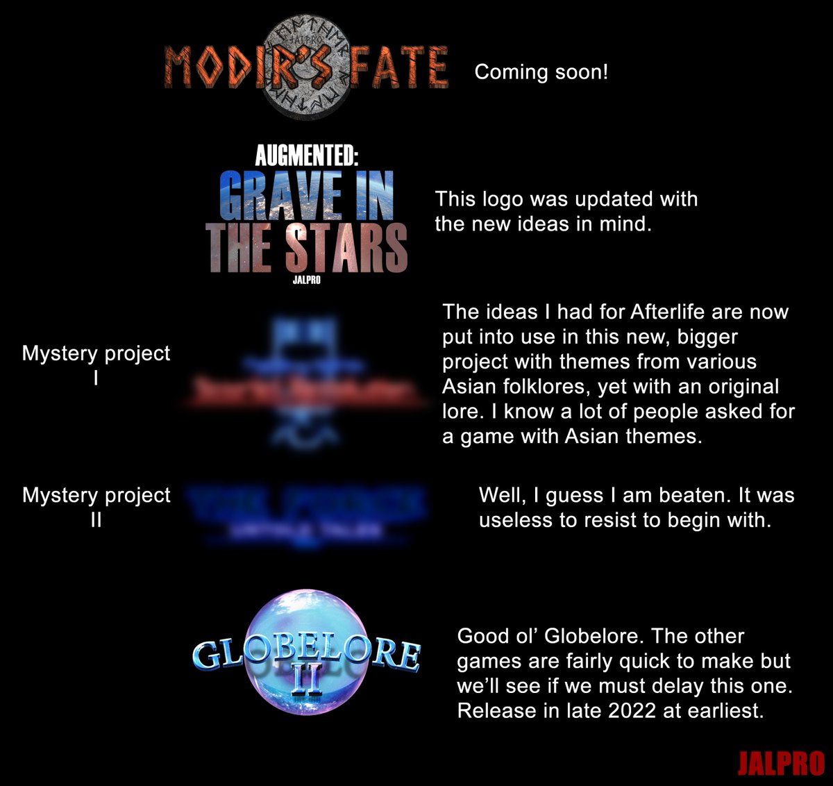 JalPro on Twitter: "Here's the updated list of announced upcoming JalPro games.…