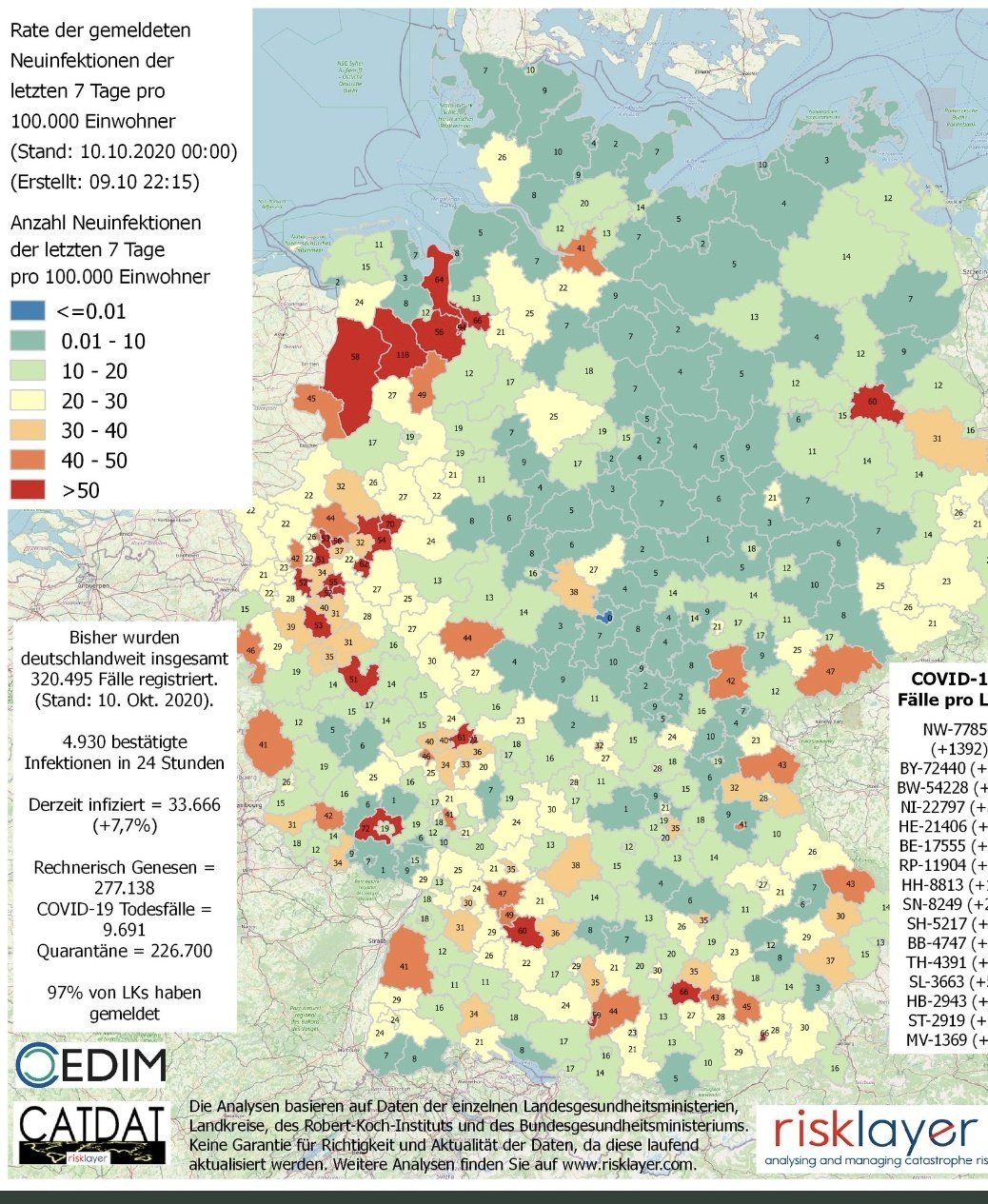 Risklayer on Twitter: "#Corona #Deutschland: 1 Jahr, 85.001 Todesfälle, fast 4 Mio. bestätigte # ...