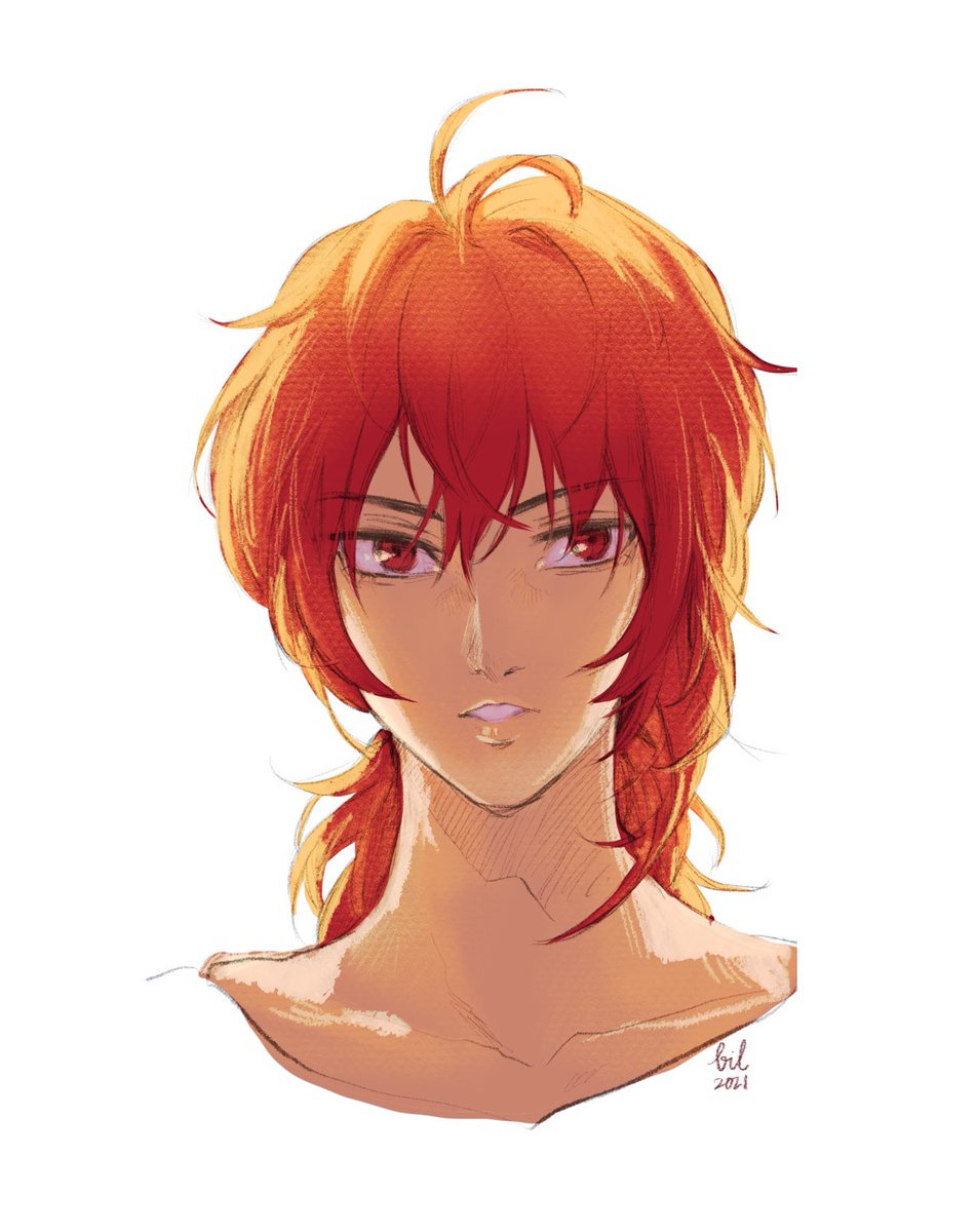 「Diluc color practice #genshinimpact 」|bil 🍀 drawing comms 4/11のイラスト