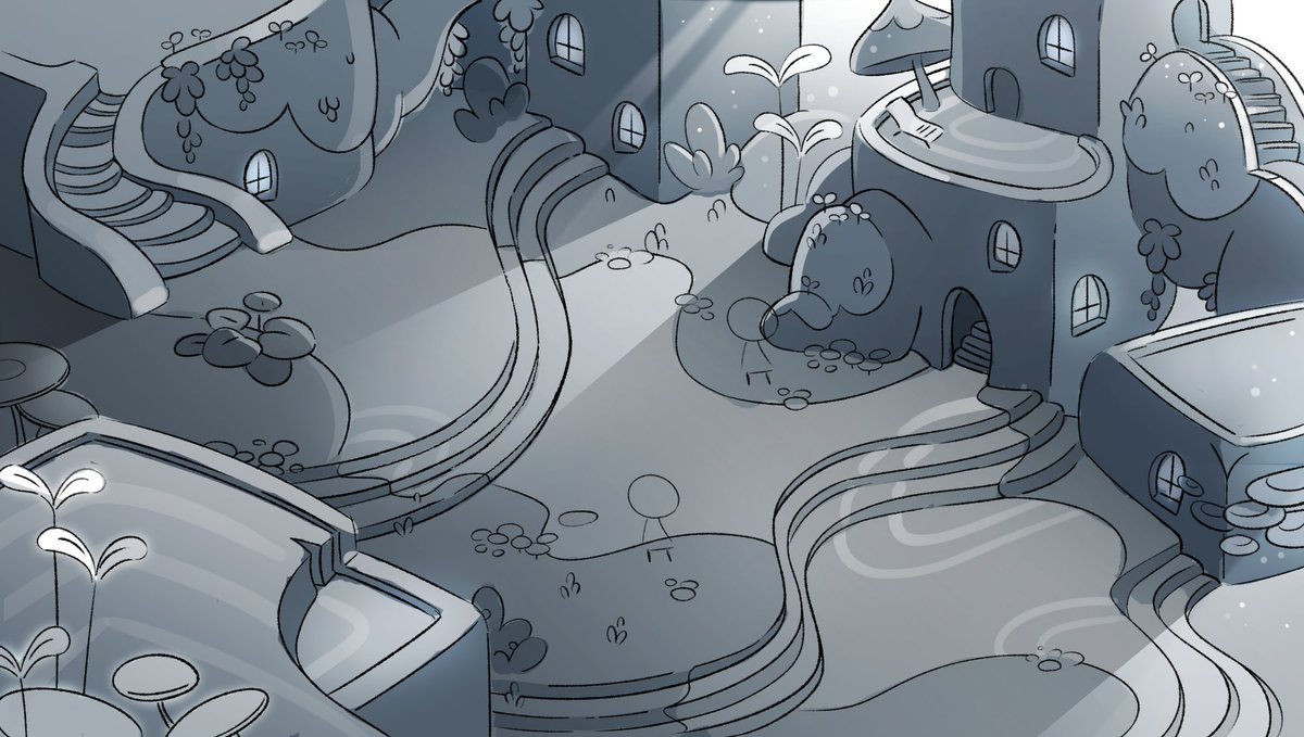 「Small part of something dumb I've been working on #WIP 」Stefの漫画