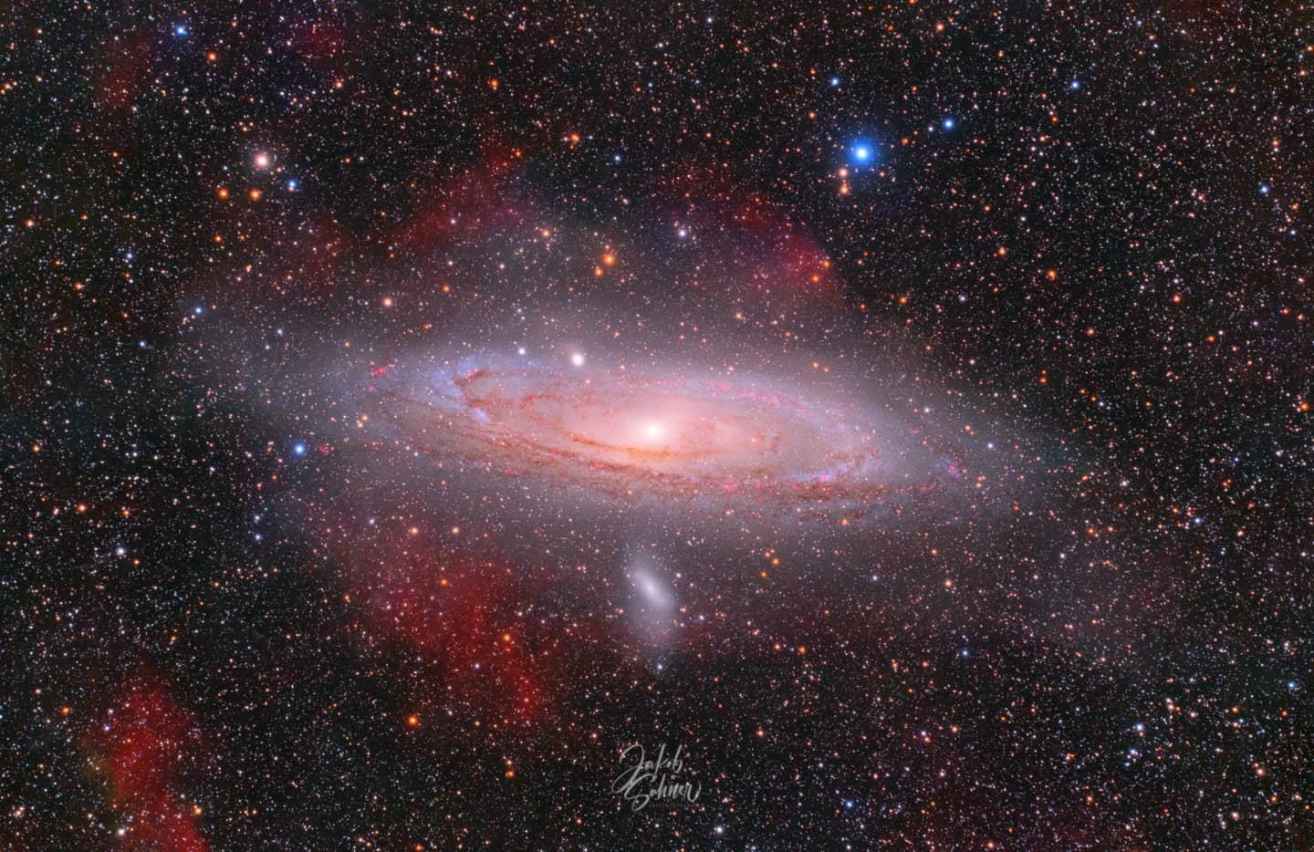Andromeda Galaxy In H Alpha