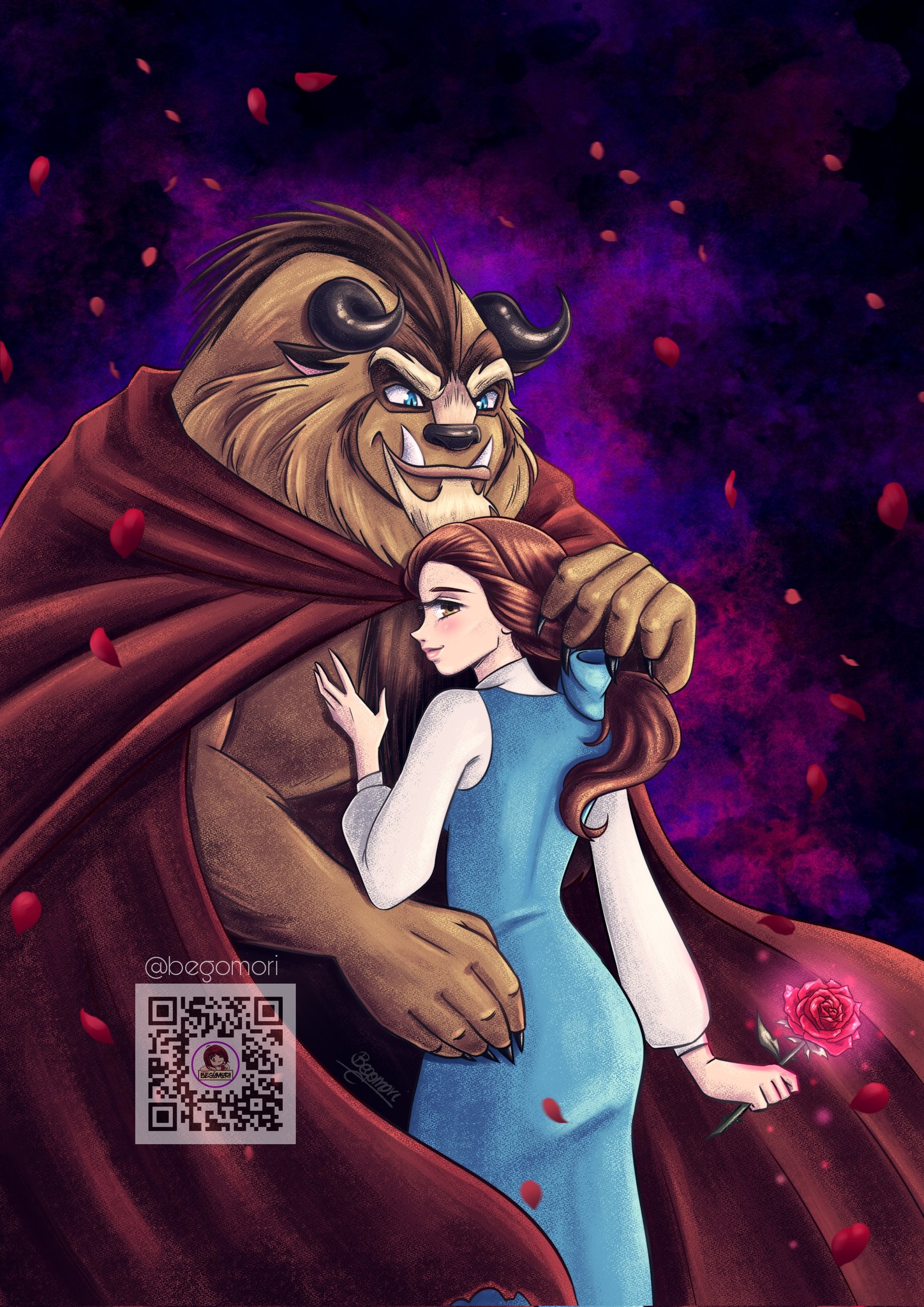 Gothic Beauty And The Beast Fan Art