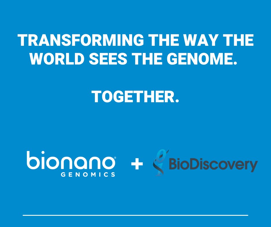 Bionano Genomics, Inc. on Twitter: "@bionanogenomics and @BioDiscoveryInc transforming the way ...