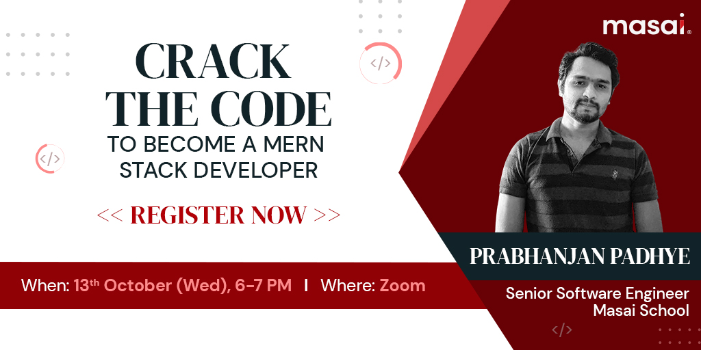 Masai School on Twitter: "1 hour to know it all about MERN stack. Register for Masai’s Crack the ...