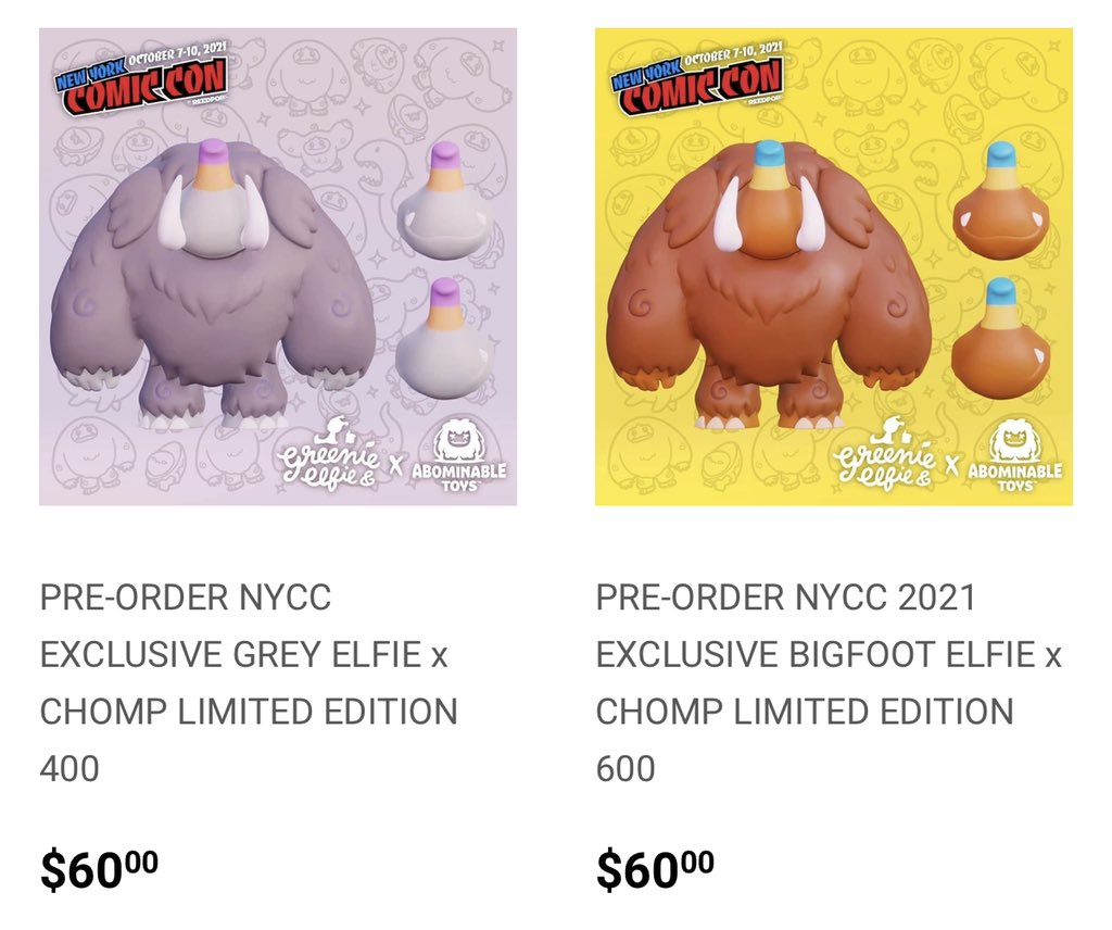 funkofinderz 🔜 Fundays on Twitter: "NYCC EXCLUSIVE ELFIE X CHOMP LIMITED EDITION are available ...