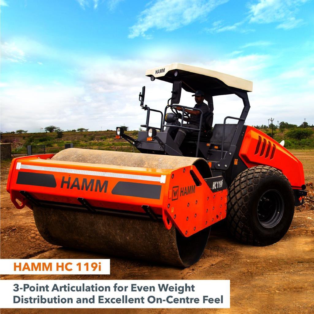 Wirtgen India on Twitter: "Hamm HC 119i: 3-Point Articulation for Even Weight Distribution and ...