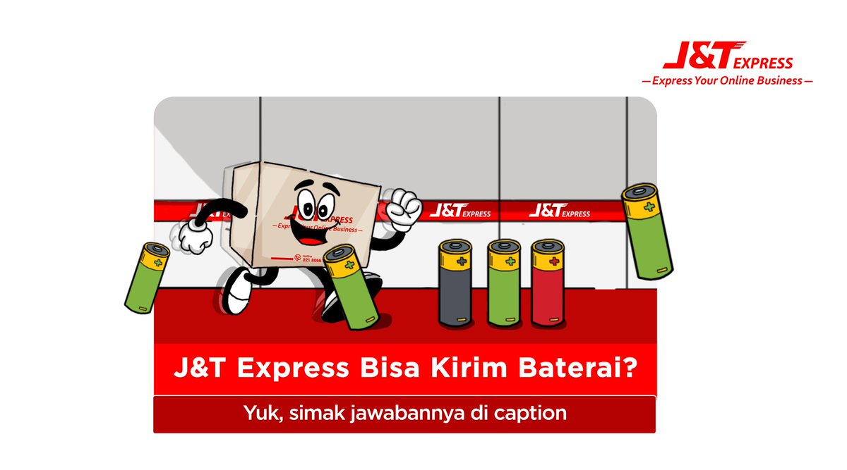 J&T Express bisa kirim baterai?? Masa sih? Jawabannya, tentu bisa JnT ...