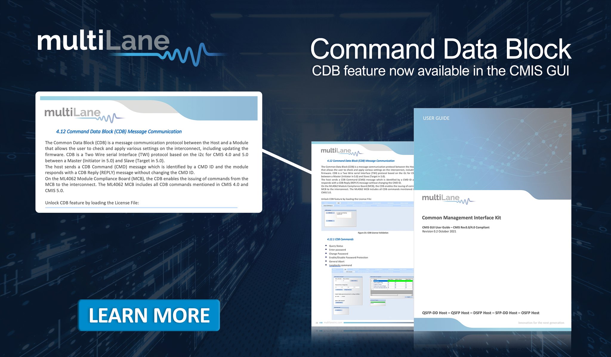 MultiLane on Twitter: "The Command Data Block (CDB) option, that allows users to remotely debug ...