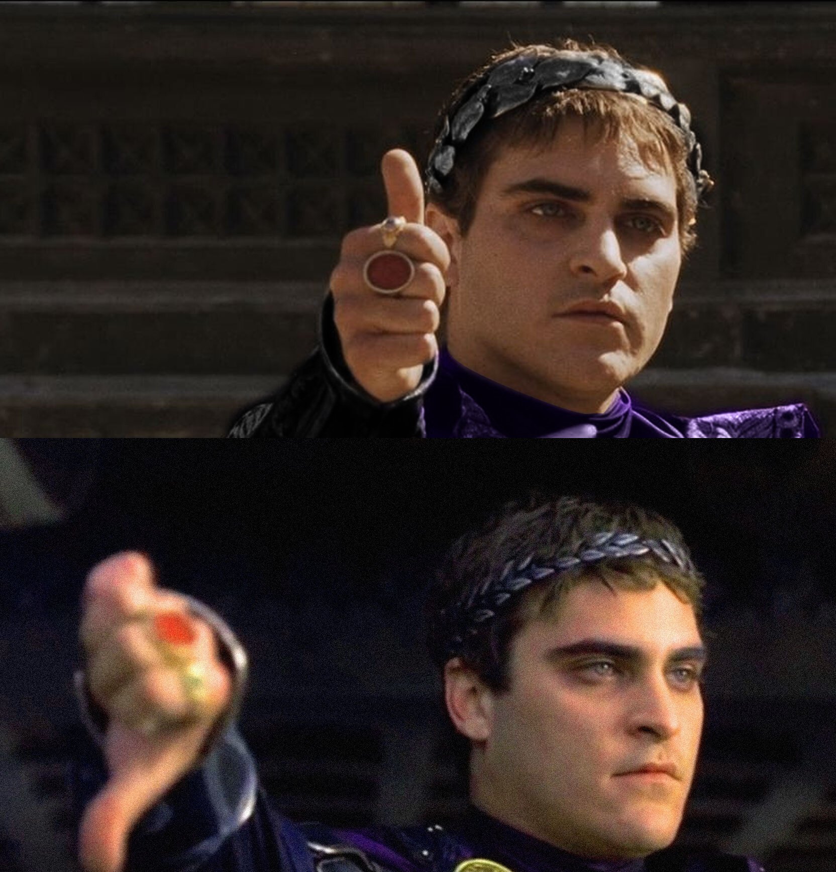 Gladiator Thumbs Down Meme