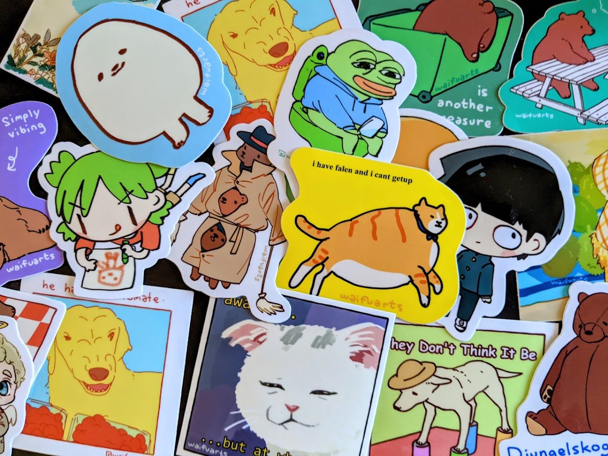 「look at all these cool stickers i made 」waifu (waifuarts@bsky/threads ...