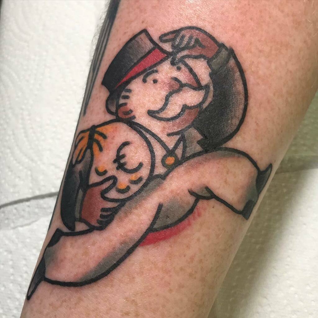 Gangsta Monopoly Man Tattoo