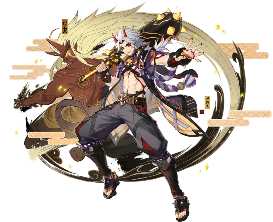 「Transparent Itto and Gorou splashes via 」|AE Entropyのイラスト