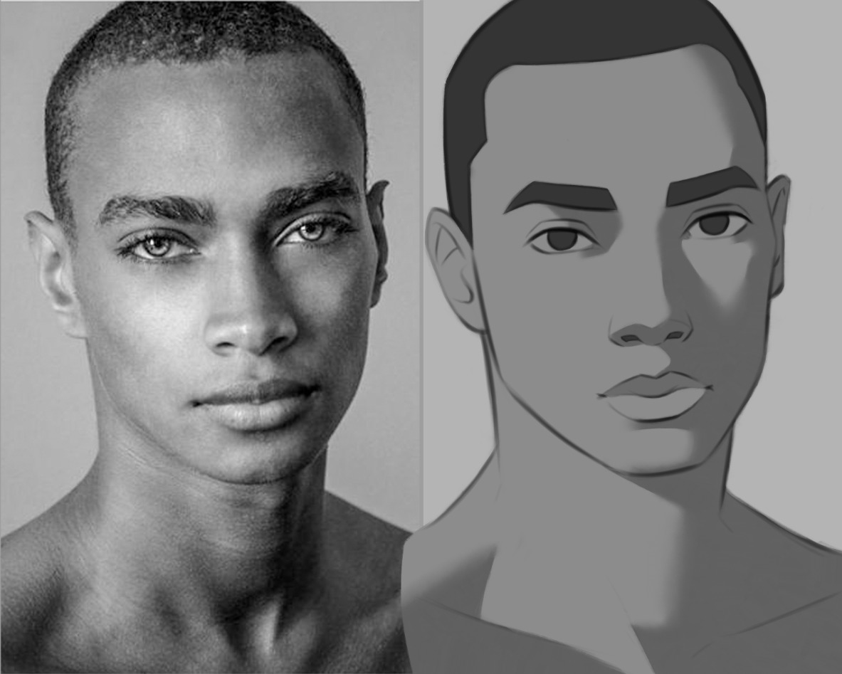 How To Draw A Black Man Face