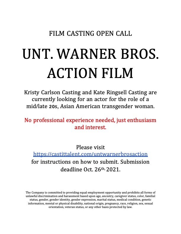 Movie Auditions Casting Calls 2022