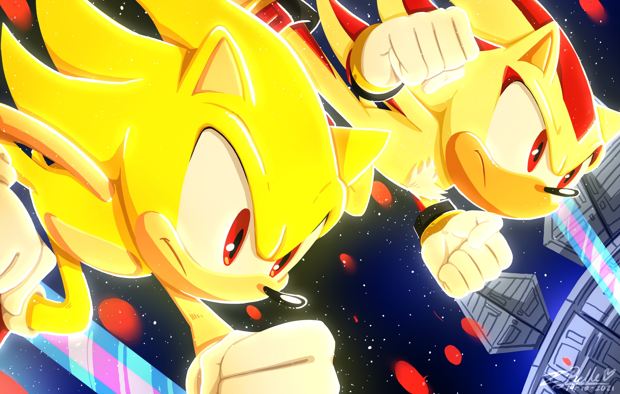 Sonic X Super Sonic And Super Shadow Vs The Final Hazard