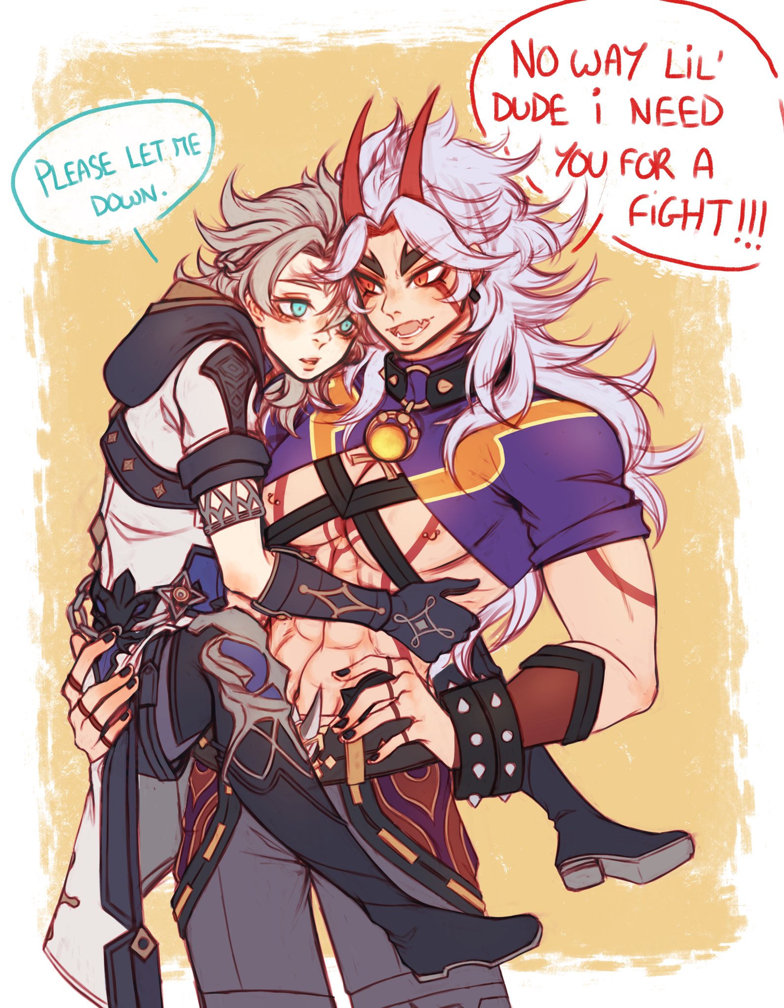 Seth 🌱 chibi comms open!!! on Twitter: "So, apparently Itto needs Albedo in his team to reach ...