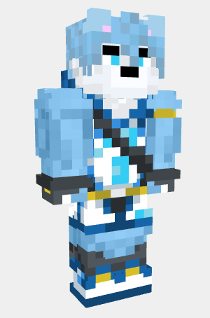 Blue Wolf Boy Minecraft Skin