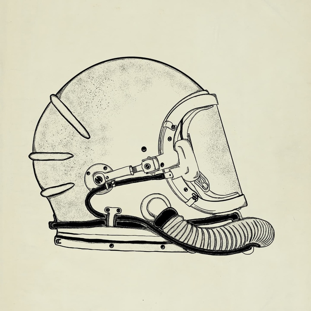 Astronaut Side View Drawing