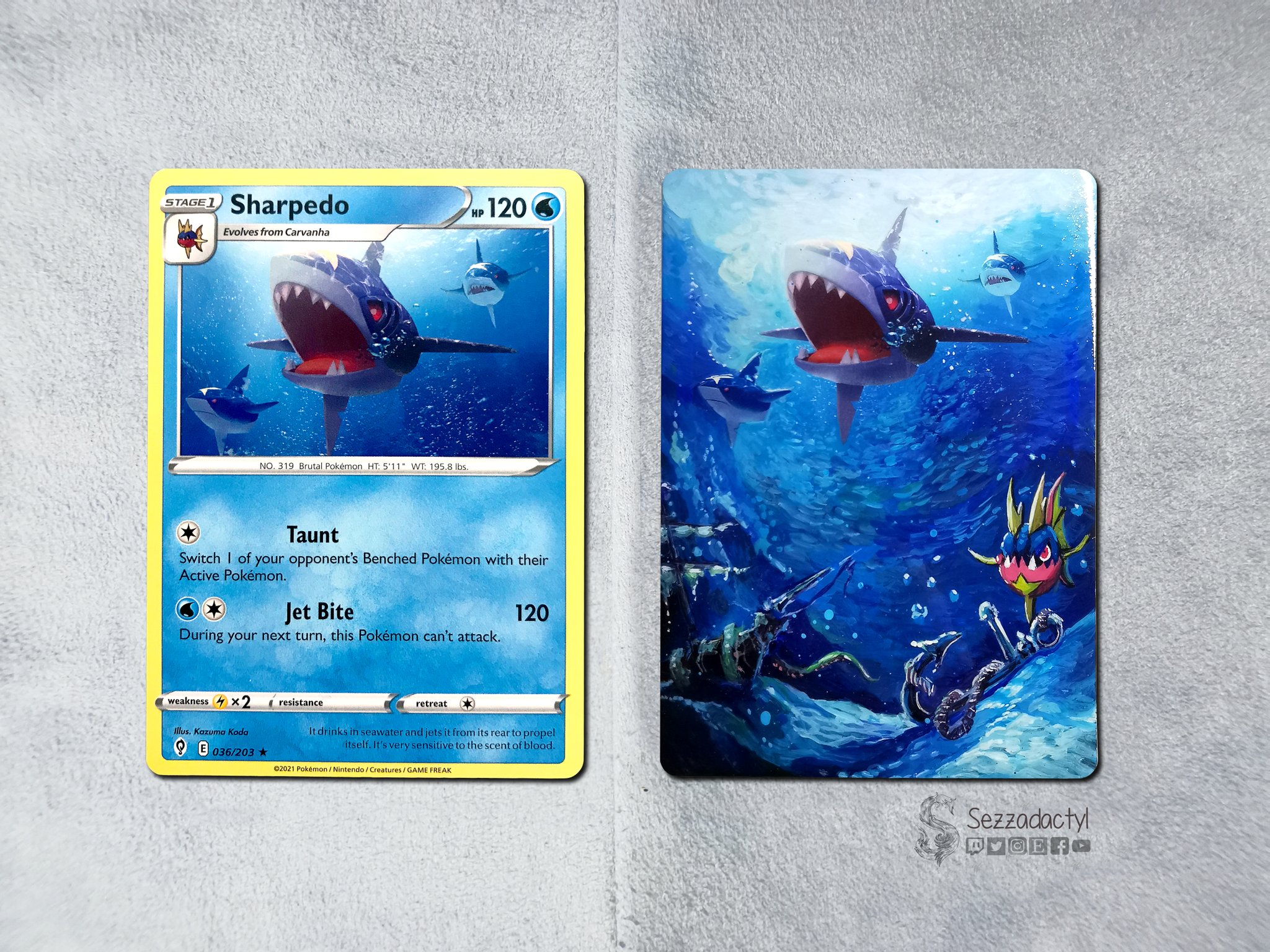 Pokemon Sharpedo Card