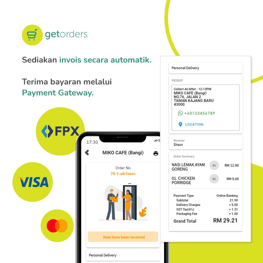 Getorders on Twitter: "Mudahkan pembelian customers anda bersama Getorder! 💳 Kini, segalanya ...