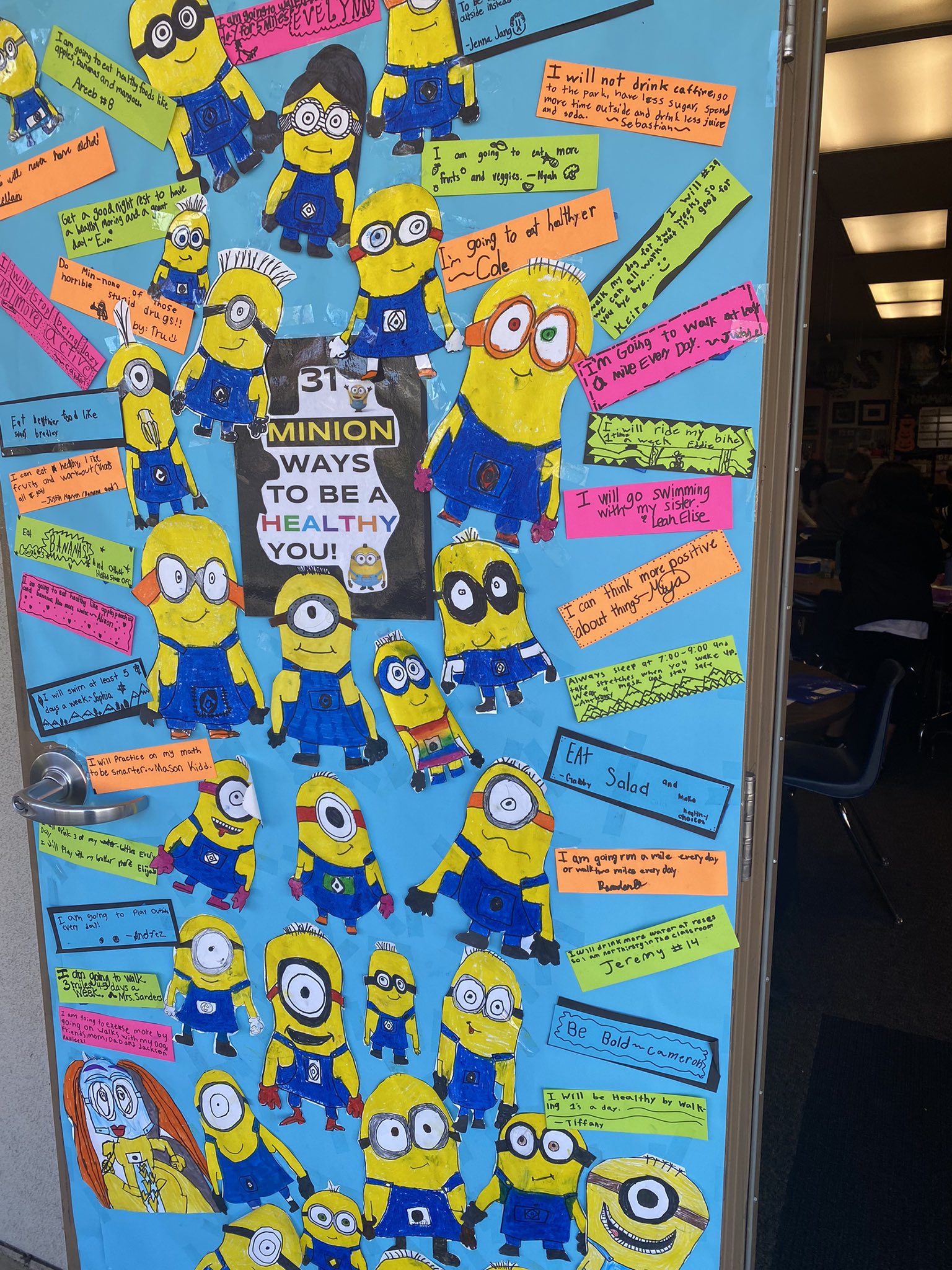 Red Ribbon Week Door Decorating Ideas Minions