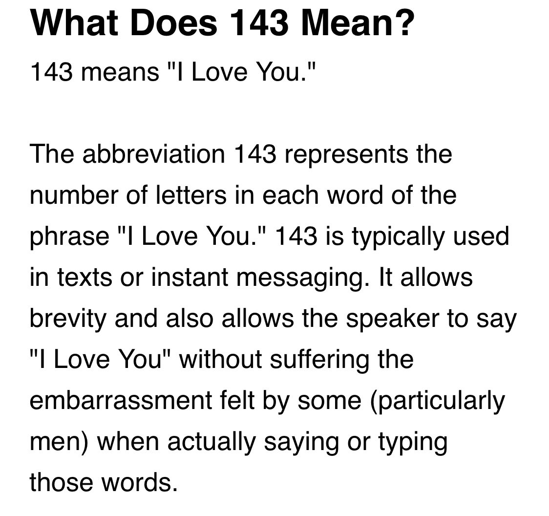 143 Love You