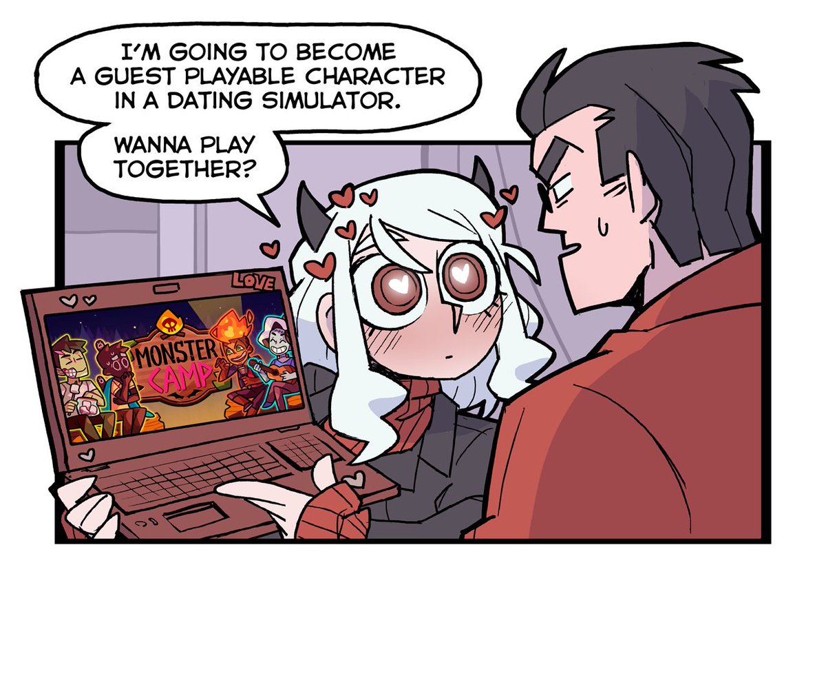 「helltaker vs monster camp 」Łukasz Piskorzの漫画