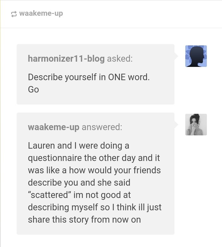 Tumblr Questionnaire About Yourself