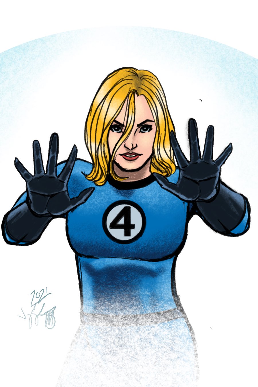 Invisible Woman Marvel Drawing