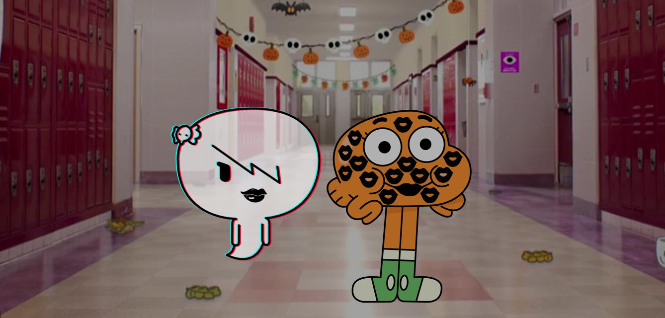 The Amazing World Of Gumball Gumball And Carrie Kiss