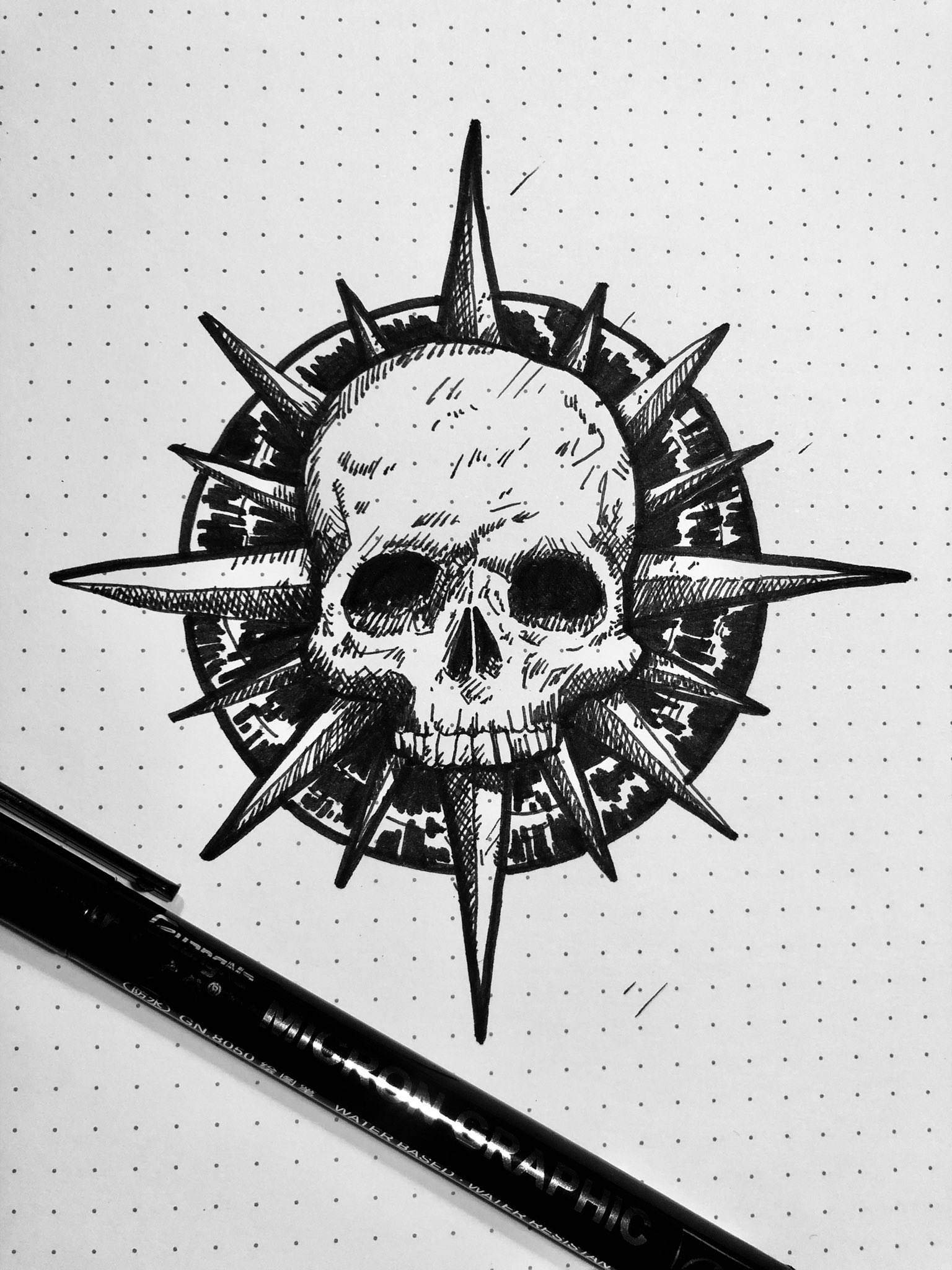 Skull Compass Rose
