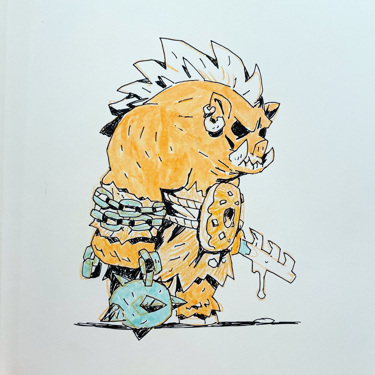 「Day 19 of #inktober ! The Swine Chopper 」|Trudi Castleのイラスト