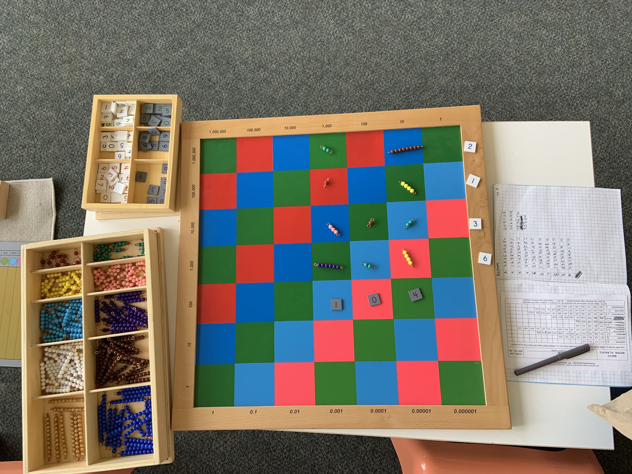Montessori Decimal Board